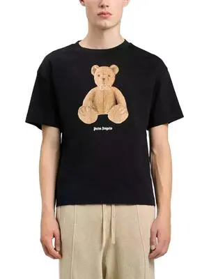 Palm Angels Bear Logo-print T-shirt - Black