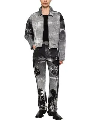 PURPLE BRAND Carpenter Palms Zip Jacket - Black