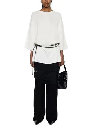 VIKTORIA CHAN Tatiana Short-sleeve Sweater - White