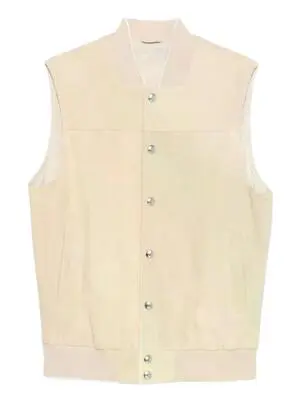 Eleventy Sleeveless Gilet With Button Fastening - Neutrals