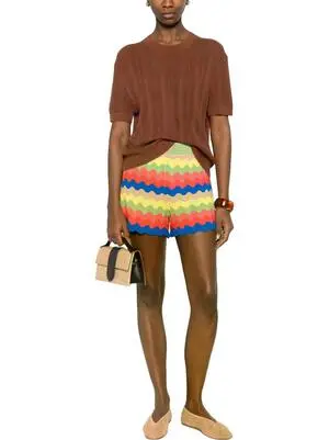 Eric Bompard Round-neck Knitted T-shirt - Brown