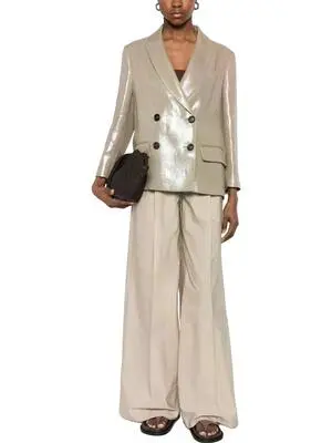 Brunello Cucinelli Button Double-breasted Jacket - Neutrals