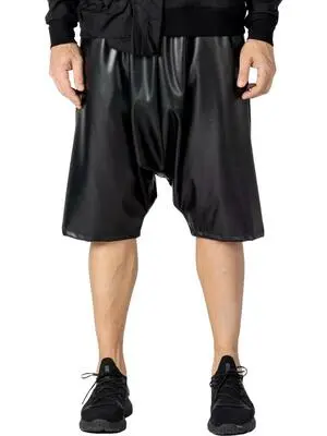 Alchemy Fashions Gathered Detail Knee Length Shorts - Black