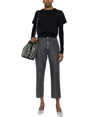 DONDUP Koons Button Cotton Denim Jeans - Grey