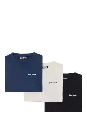 Palm Angels Logo-detail T-shirts Set - Black