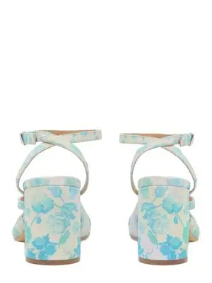 MAISON MARGIELA Maison Margiela Tabi Floral Print Block Heel Pumps