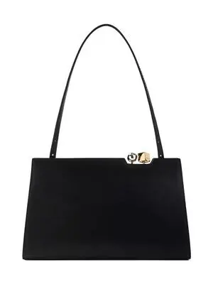 Jacquemus Le Salon Leather Clutch Bag - Black