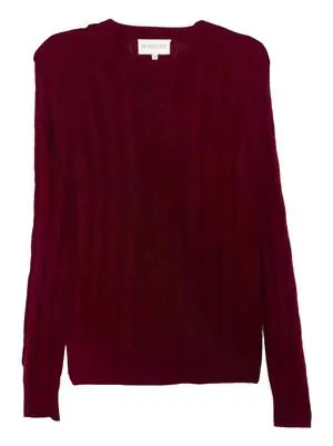 Eric Bompard Cable-knit Round-neck Sweater - Red