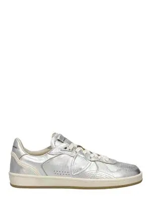 Philippe Model Philippe Model Paris Perforated Low Trainers Silver