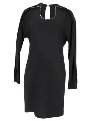 LANVIN Mini Dress With Gold-tone Hardware - Black