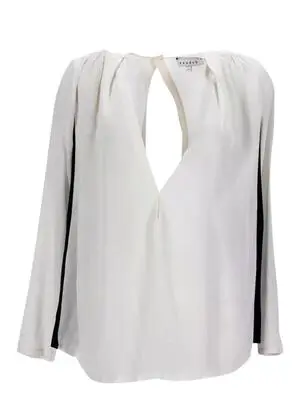 SANDRO Sandro V-Neck Blouse With Back Cut-Out Detail