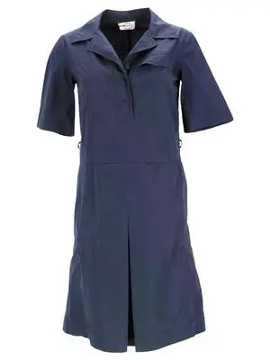 Prada Short Sleeve Midi Shirt Dress - Blue