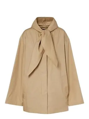TOTEME Scarf-detail Cotton Jacket - Beige