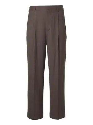 Loro Piana Isaac Virgin Wool Crepe Straight Leg Trousers - Multicoloured