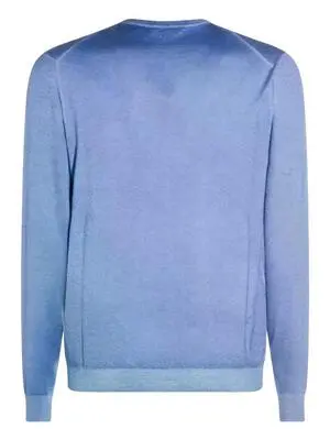 Malo Crew Neck Wool Sweater - Blue