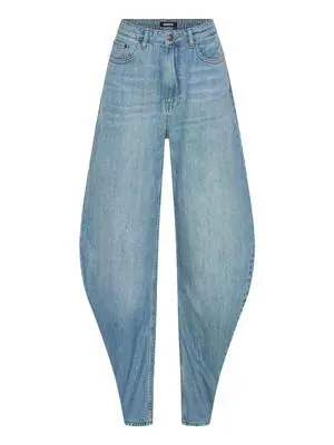 ROTATE BY BIRGER CHRISTENSEN High-waisted Barrel Leg Jeans - Blue