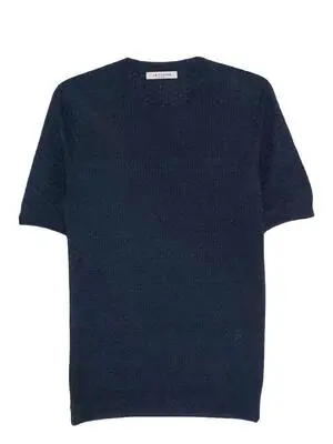 FILERIA Short-sleeve Textured T-shirt - Blue