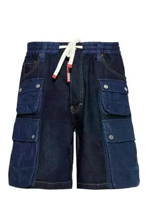 Dsquared2 Dark Wash Cargo Shorts - Blue