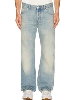 Alexander McQueen Francis Jean Light Wash Denim - Blue Washed