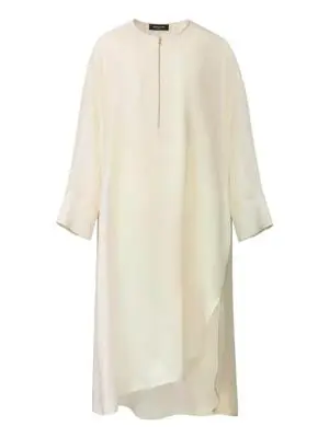 Fabiana Filippi Zip Asymmetric Midi Dress - Neutrals