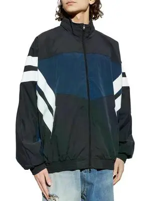 Vetements Striped-sleeves Colour-block Jacket - Black