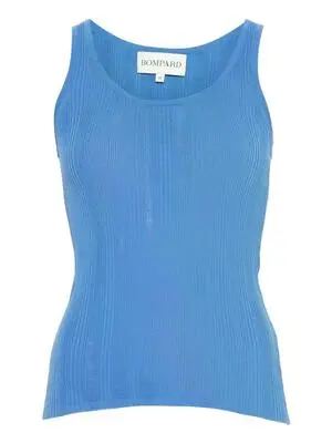Eric Bompard Ribbed Tank Top - Blue
