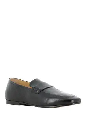 HENDERSON BARACCO Square-toe Leather Loafers - Black