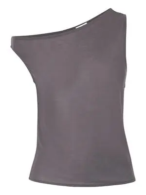 ST. AGNI Off-the-shoulder Tencel™ Lyocell Top - Gray