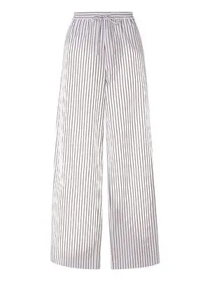 Loulou De Saison Loulou De Saison Cisco Striped Cotton-Poplin Wide-Leg Pants Multi