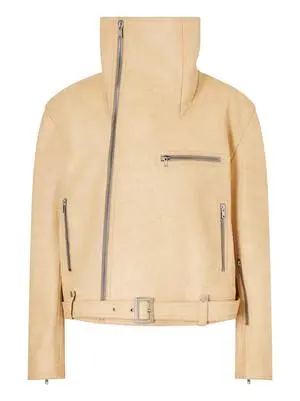 Rick Owens Leather Biker Jacket - Multi