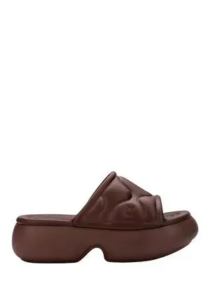 Melissa Melissa Free Puff Platform Slides Brown