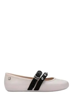 Melissa Melissa Studded Buckle Ballet Flats Neutrals