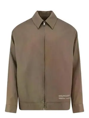 GOLDEN GOOSE Wool Gabardine Coach Jacket With Embroidery - Brown