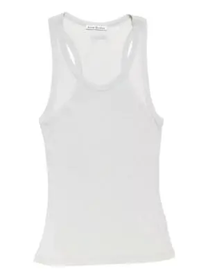 Acne Studios Acne Studios Ribbed Knit Round Neck Sleeveless Top Grey