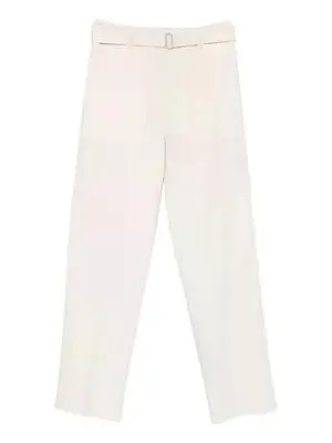 LARDINI Tailored Belted Trousers - Neutrals