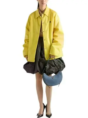 Prada Arqué Small Nubuck Leather Bag - Blue