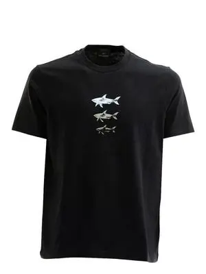 Paul & Shark Shark-print T-shirt - Black