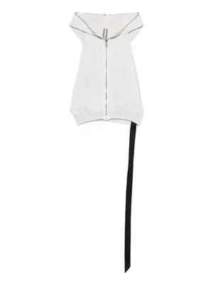 Rick Owens Sleeveless Zipped Hoodie - Neutrals