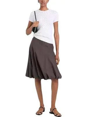 Proenza Schouler White Label Proenza Schouler White Label Zip Fastening Bubble Hem Skirt Brown
