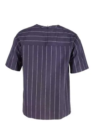 JOSEPH JOSEPH Striped Short-Sleeved Wool Top