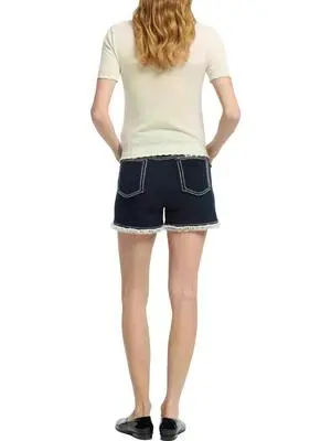 BARRIE Ribbed Detailing Cashmere Top - Neutrals