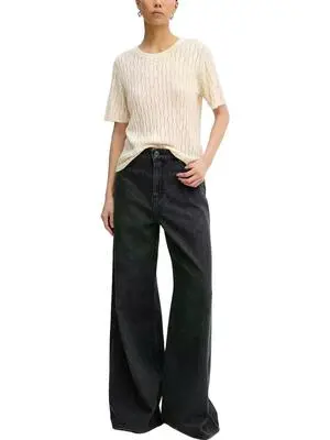 Patrizia Pepe Patrizia Pepe Openwork T-Shirt Neutrals