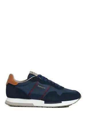HACKETT  Suede Panelled Sneakers - Blue