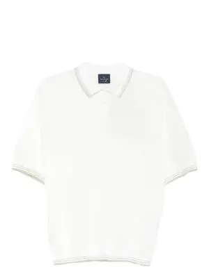 Paul & Shark Striped-collar Polo Shirt - White