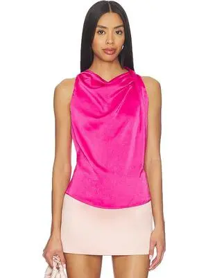 Heartloom Remonia Satin Blouse - Fuchsia