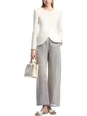 EMPORIO ARMANI Emporio Armani Zip-Fastening Wide-Leg Trousers