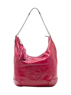 Gucci Patent Soho Shoulder Bag - Red