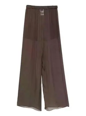 ALYSI Alysi Drawstring Palazzo Trousers Brown