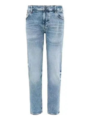 BOSS Slim Fit Jeans With Logo Patch - Blue