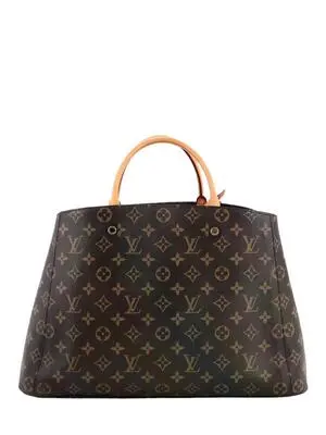 LOUIS VUITTON Monogram Canvas Gm Montaigne Handbag - Brown